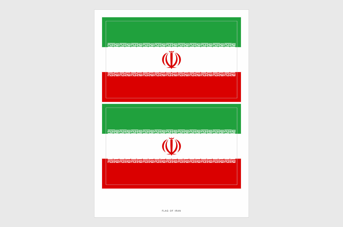 Iran Flag Sticker, Weatherproof Vinyl Iranian Flag Stickers ...