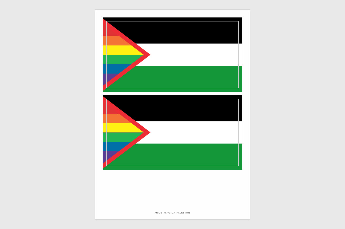 Palestine LGBTQ Flag Sticker, Palestinian Pride Flag Stickers ...