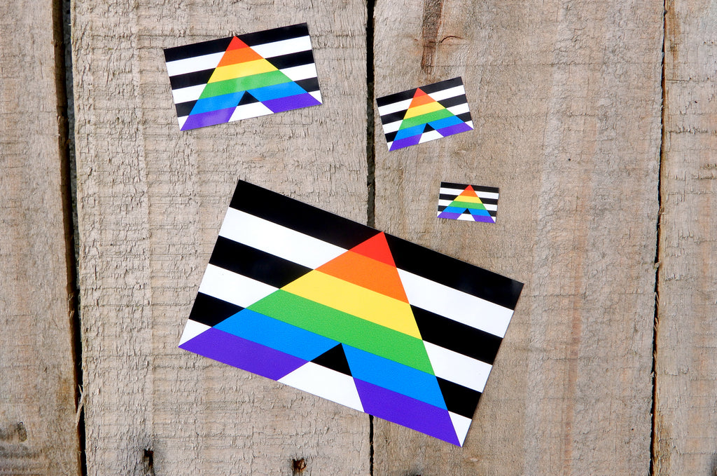 Straight Ally Flag Sticker, Weatherproof Vinyl Flag Stickers ...