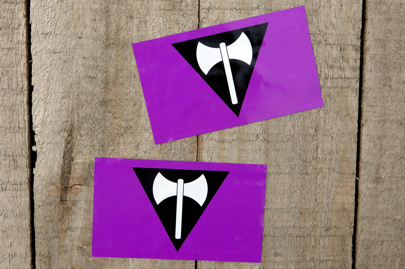 Lesbian Labrys Pride Flag Stickers – PutAFlagOnIt.com