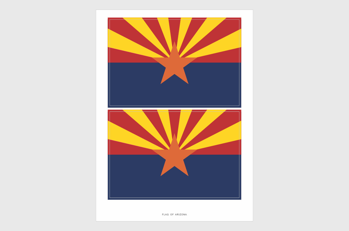 Arizona Flag Sticker, Weatherproof Vinyl Arizona Flag Stickers ...