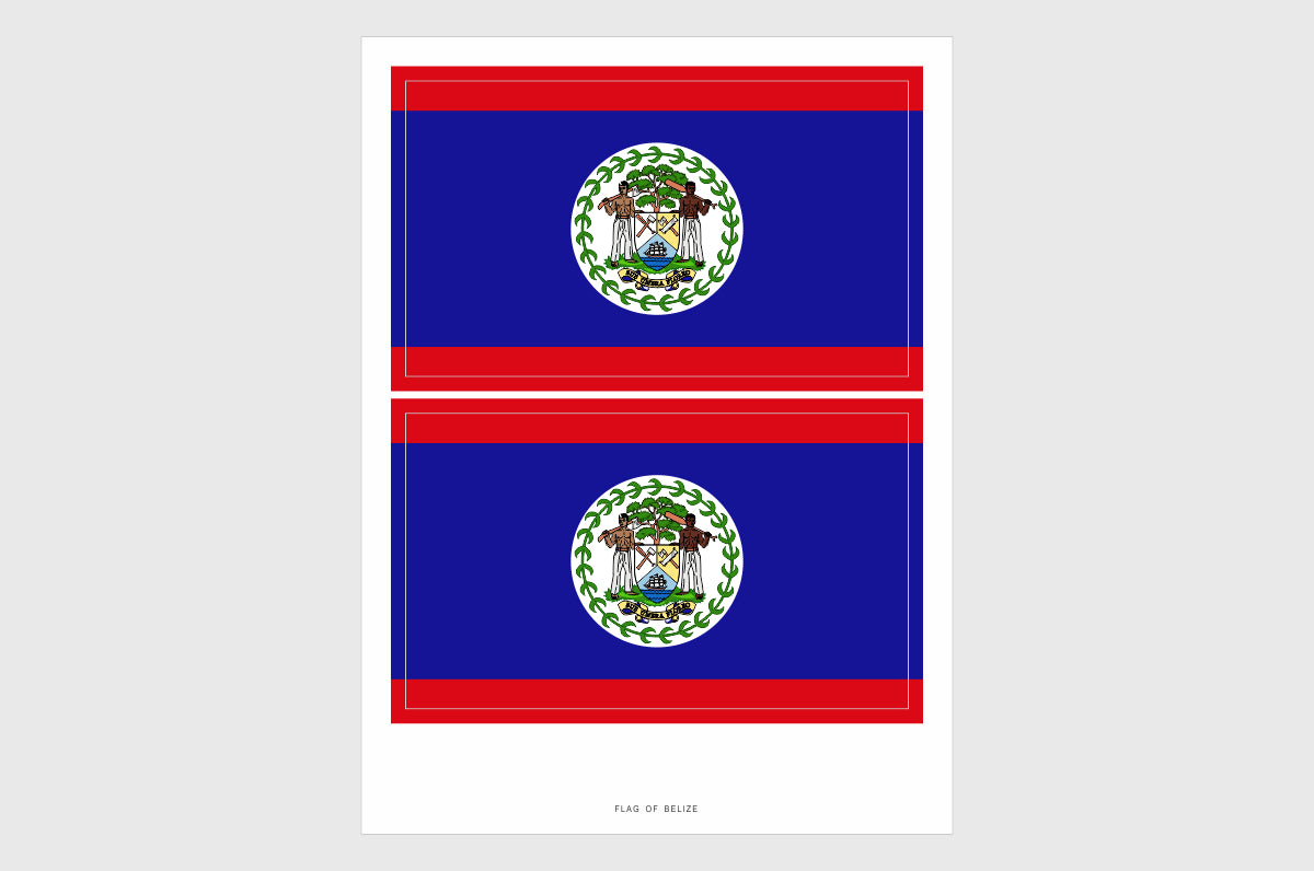 Belize Flag Sticker, Weatherproof Vinyl Belizean Flag Stickers ...