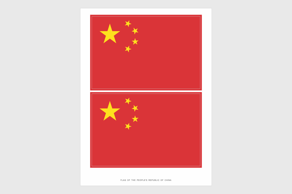 China Flag Sticker, Weatherproof Vinyl Chinese Flag Stickers ...