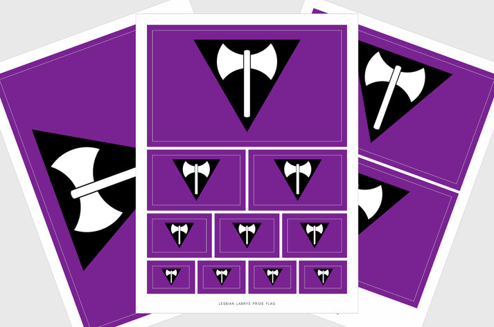 Lesbian Labrys Pride Flag Stickers – PutAFlagOnIt.com