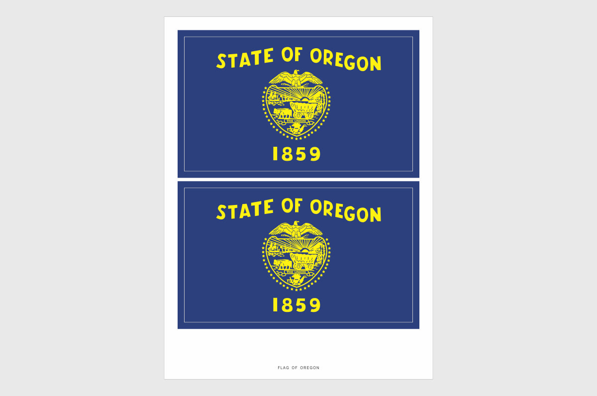 Oregon Flag Sticker, Weatherproof Vinyl Oregon Flag Stickers ...