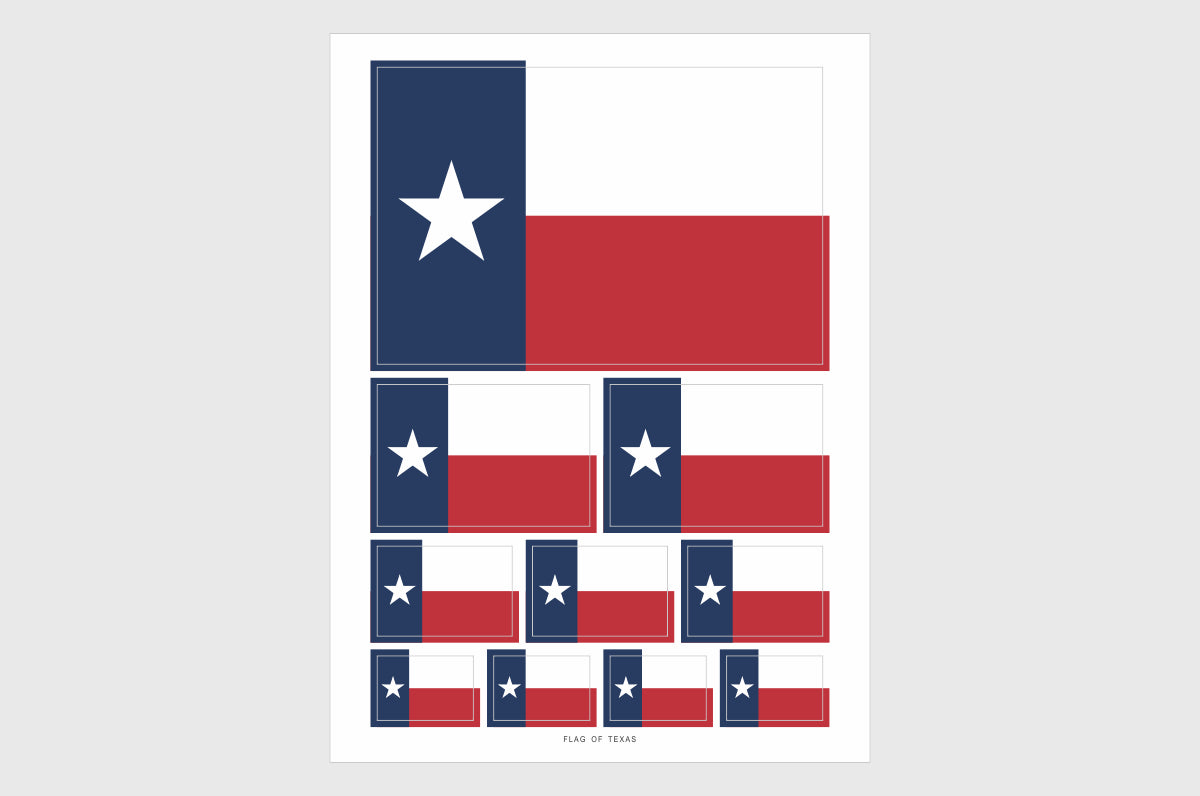 Texas Flag Sticker, Weatherproof Vinyl State Flag Stickers ...